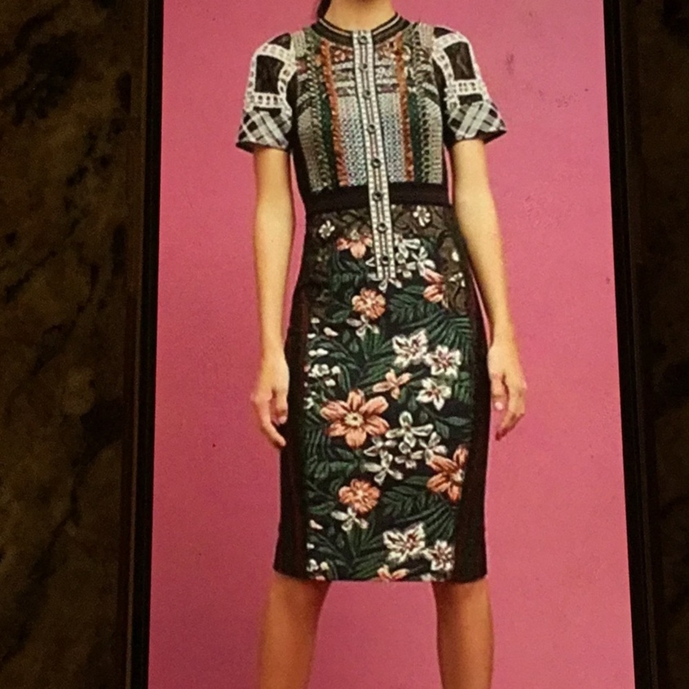 Anthropologie Byron Lars Lilian Column Sheath Dress - Gem